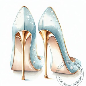 Blue High Heels Clipart | Light Blue Stilettos Clip Art - Etsy