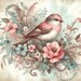 Shabby Chic Birds Vintage Style Clipart 11 Images Watercolor Bird ...