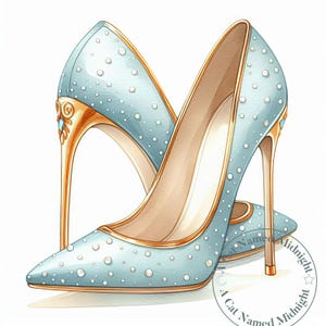 Blue High Heels Clipart | Light Blue Stilettos Clip Art - Etsy