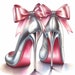Watercolor High Heels Clipart Bundle Silver and Pink High Heels Clip ...