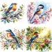 Wild Bird Paintings Clipart 12 Images Watercolor Bird Pattern Clip Art ...