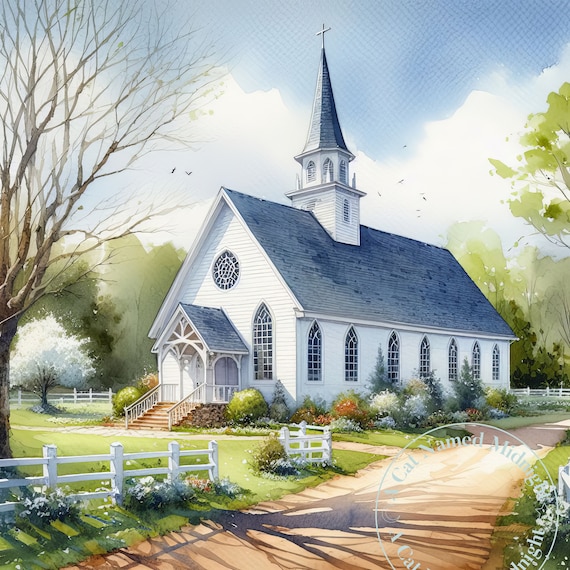 Country Church Clip Art