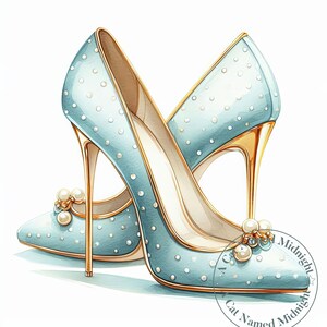 Blue High Heels Clipart | Light Blue Stilettos Clip Art - Etsy