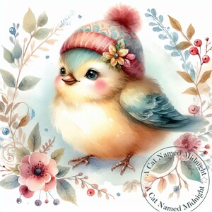 Shabby Chic Birds Vintage Style Clipart 10 JPG Images Watercolor Bird ...