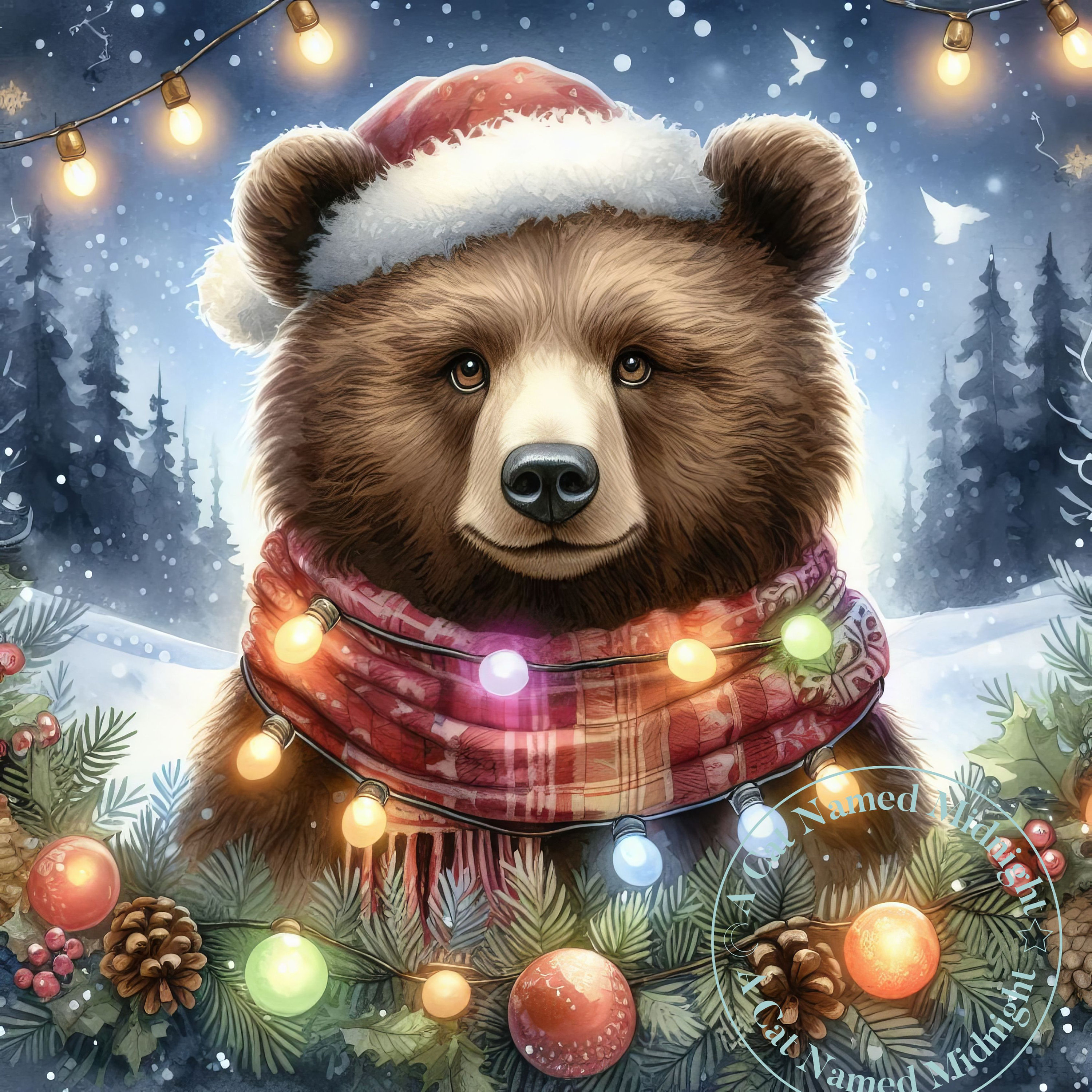Christmas Bear Clipart 15 Xmas Clip Art Christmas Watercolor Clipart ...