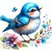Watercolor Bird Clipart Watercolor Cute Little Birds Clip Art Easter ...