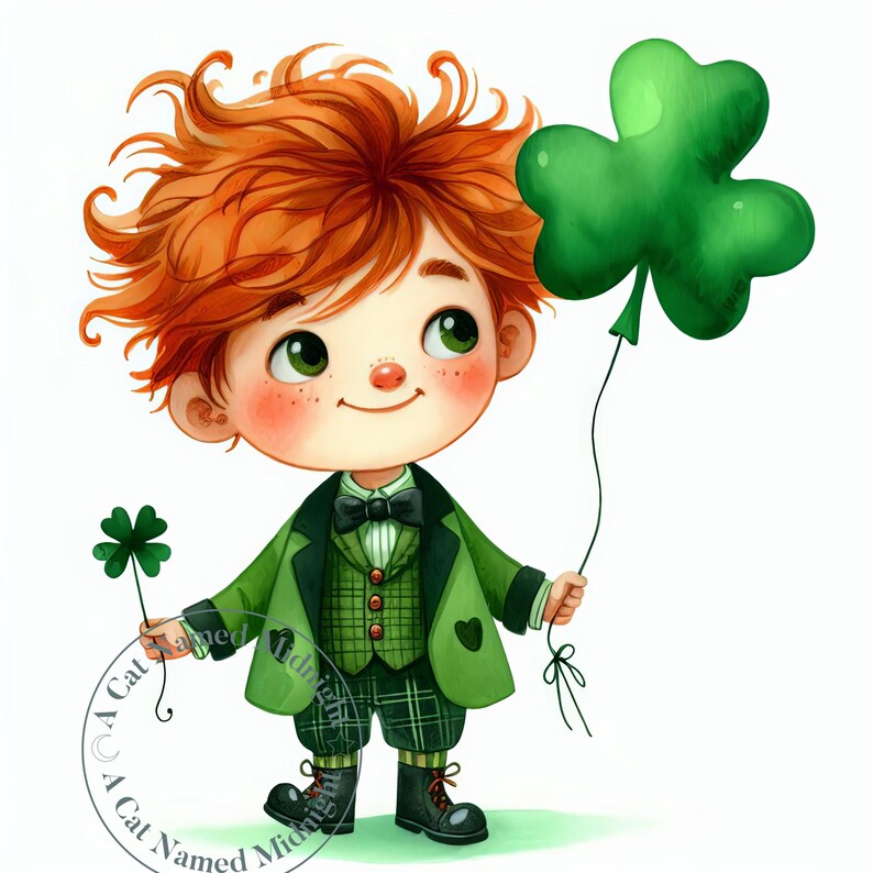 Cute Leprechaun Boy Clipart 13 JPG Whimsical St. Patrick's Day Clip Art ...