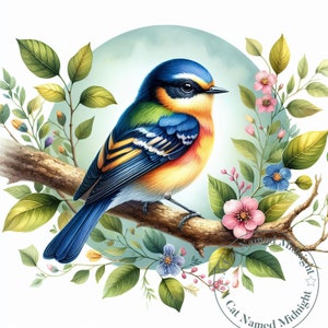 Wild Bird Paintings Clipart 12 Images Watercolor Bird Pattern Clip Art ...