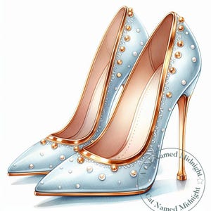 Blue High Heels Clipart | Light Blue Stilettos Clip Art - Etsy