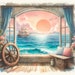 Nautical Windows Clipart Watercolor Nautical Clip Art Ocean Watercolor ...