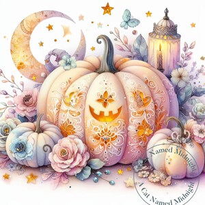 Jack O Lantern Clipart 11 Images Watercolor Shabby Chic Fall Clip Art ...