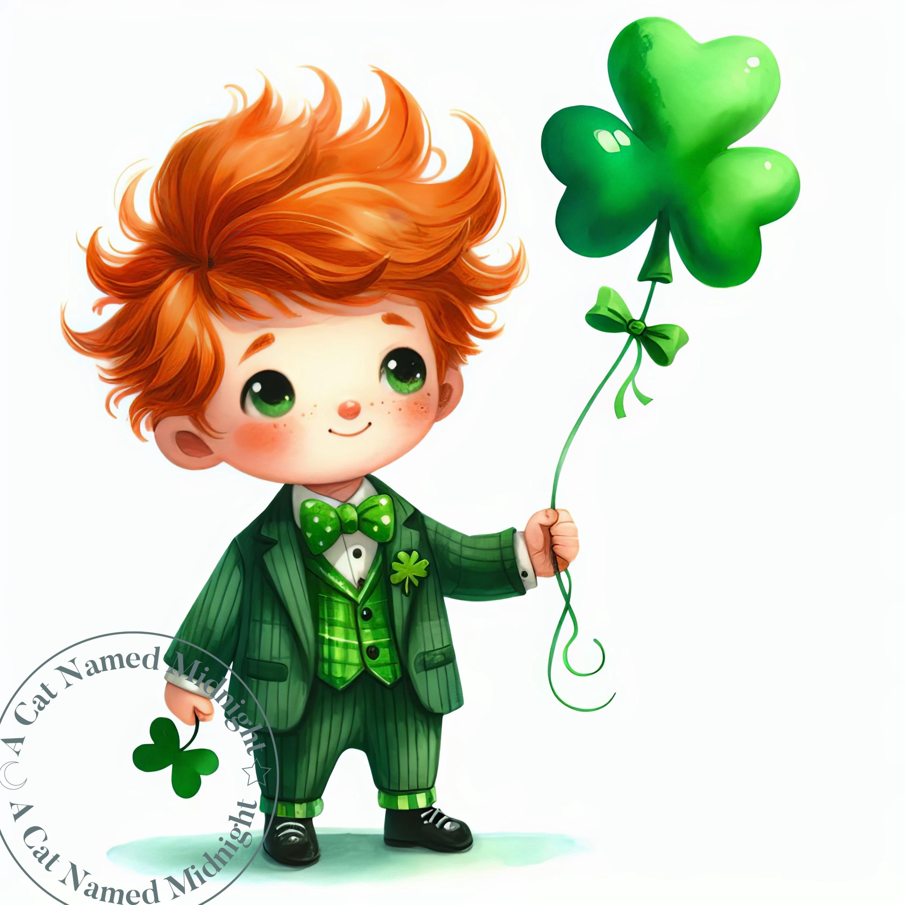 Cute Leprechaun Boy Clipart 13 JPG Whimsical St. Patrick's Day Clip Art ...
