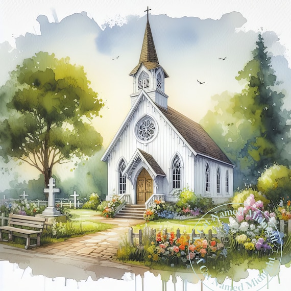 Country Church Clip Art