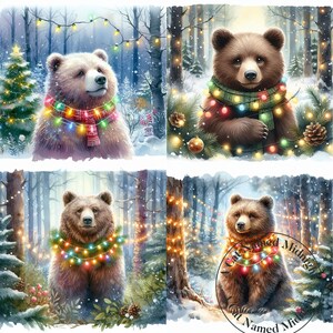 Christmas Bear Clipart 15 Xmas Clip Art Christmas Watercolor Clipart ...