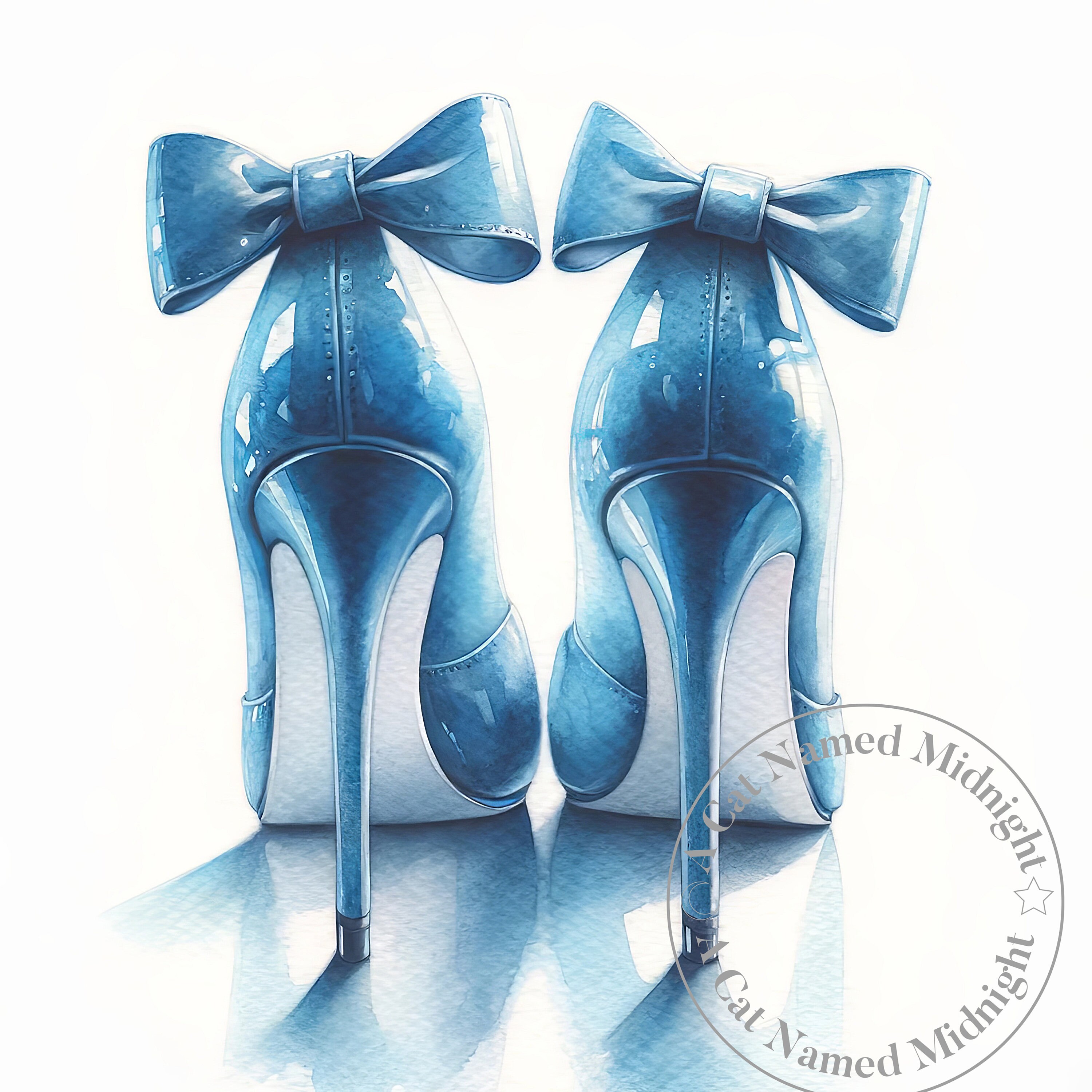 Watercolor High Heels Clipart Bundle Turquoise High Heels Clip Art Aqua ...