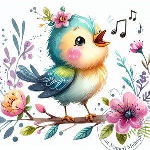 Watercolor Bird Clipart Watercolor Cute Little Birds Clip Art Easter ...