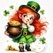 Cute Leprechaun Girl Clipart 14 JPG Whimsical St. Patrick's Day Clip ...