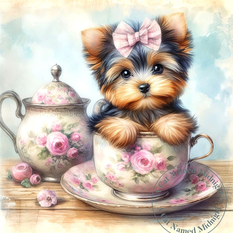 Cups With Yorkies - Etsy