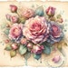 10 Shabby Chic Roses on Parchment Paper Clipart Shabby Chic Floral ...