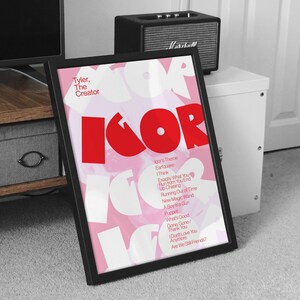 Igor Poster, Tyler the Creator, Song Lyric, Album Poster, Music Print ...