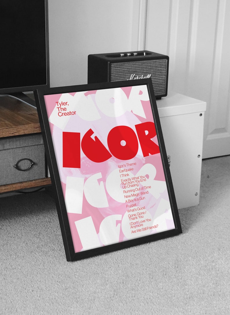 Igor Poster, Tyler the Creator, Song Lyric, Album Poster, Music Print ...