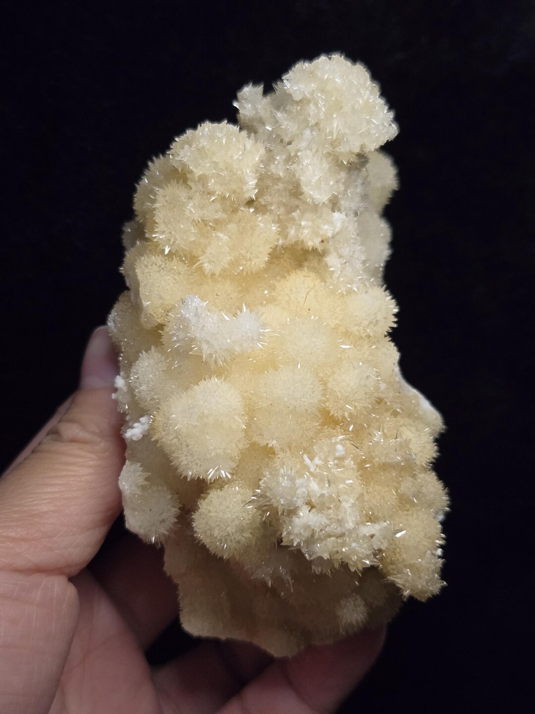 Yellow White Aragonite - Needle Point Aragonite - Acicular Aragonite ...