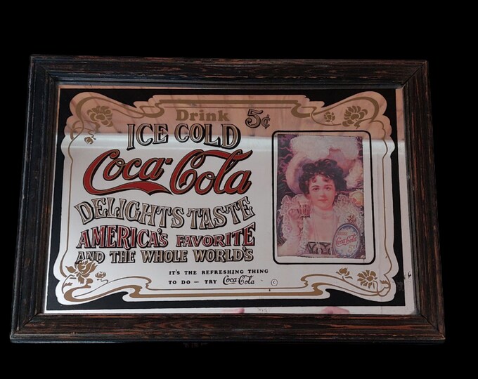 Vintage Coca Cola Advertising Pub Mirror - Etsy