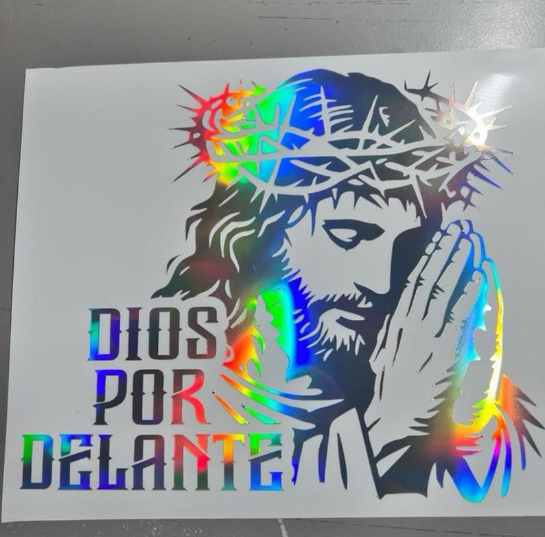 Dios Por Delante Sticker, Calcamonia Católica, Catholic Sticker, Car Decal - Etsy