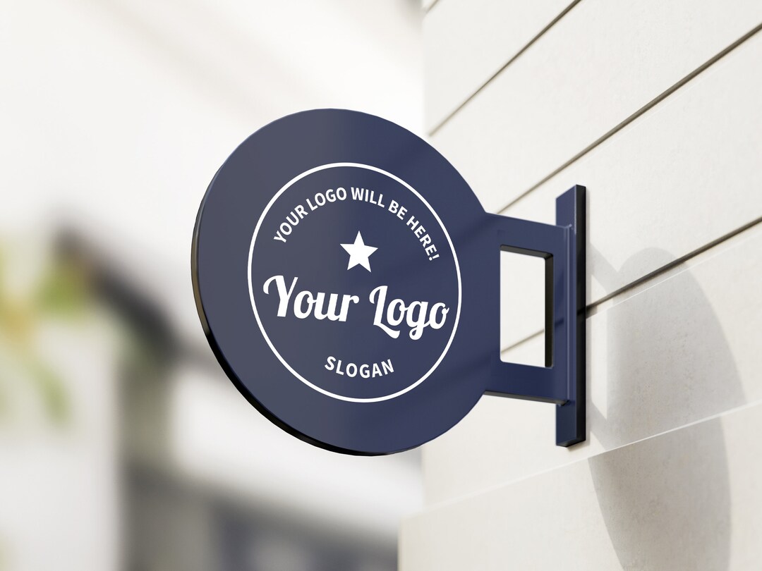 Custom PVC Navy Round Sign, Personalized Logo Printed Round Blade Sign ...