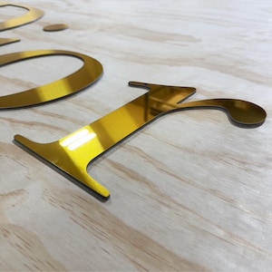 Custom Chrome Gold ACM Letters – Personalized Luxury Wall Decor Signage ...