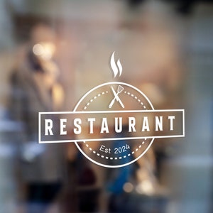 Restaurant - Vinyl Window Decal, Standard / Custom Sizes, PEEL AND ...