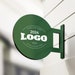Discount Store Green Round Sign, Personalized Logo Printed Round Blade ...