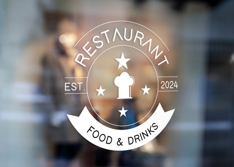Restaurant Vinyl Window Decal, Standard / Custom Sizes, PEEL AND STICK ...