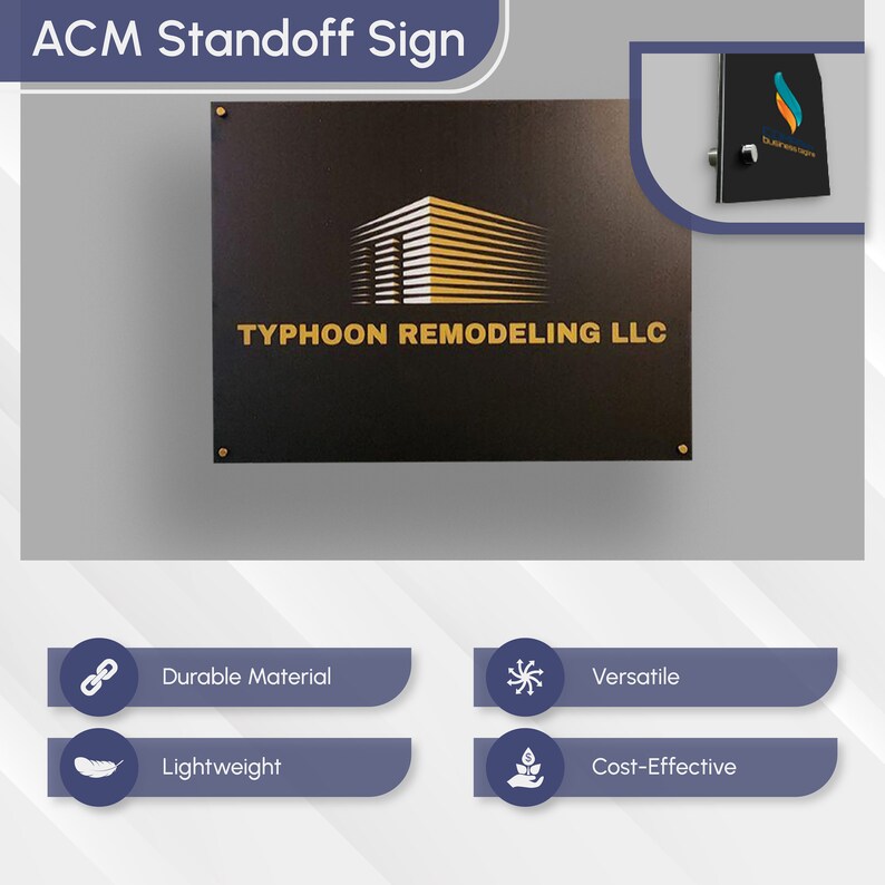 Custom ACM Business Logo Sign - Office Door Decor Modern Design ...