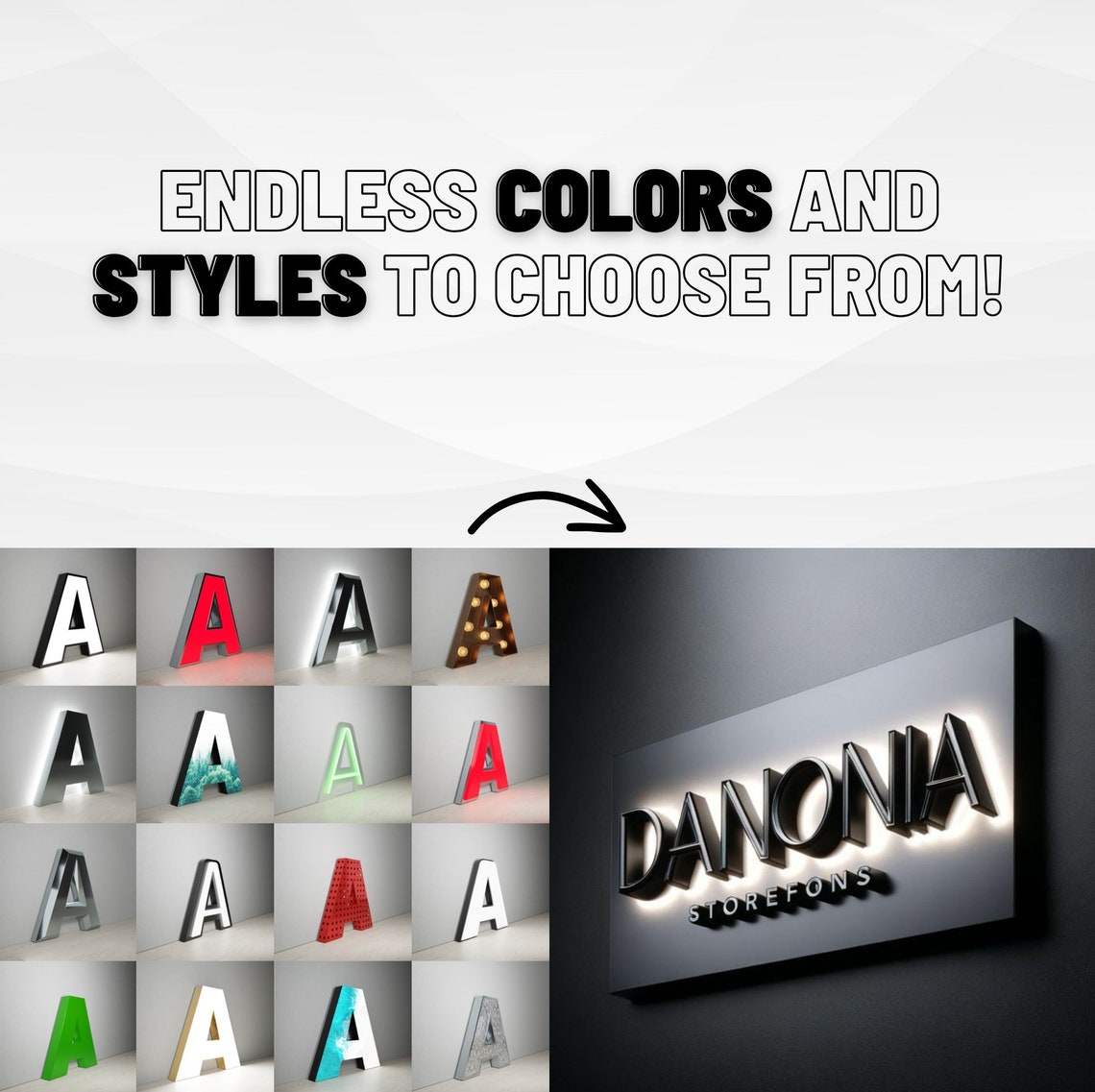 Custom 3D Led Lit Channel Letters, Acrylic Face & Halo Lit Channel ...