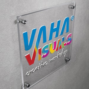 Custom Acrylic Cut Out Logo Sign, Business Office Decor, Corporate ...