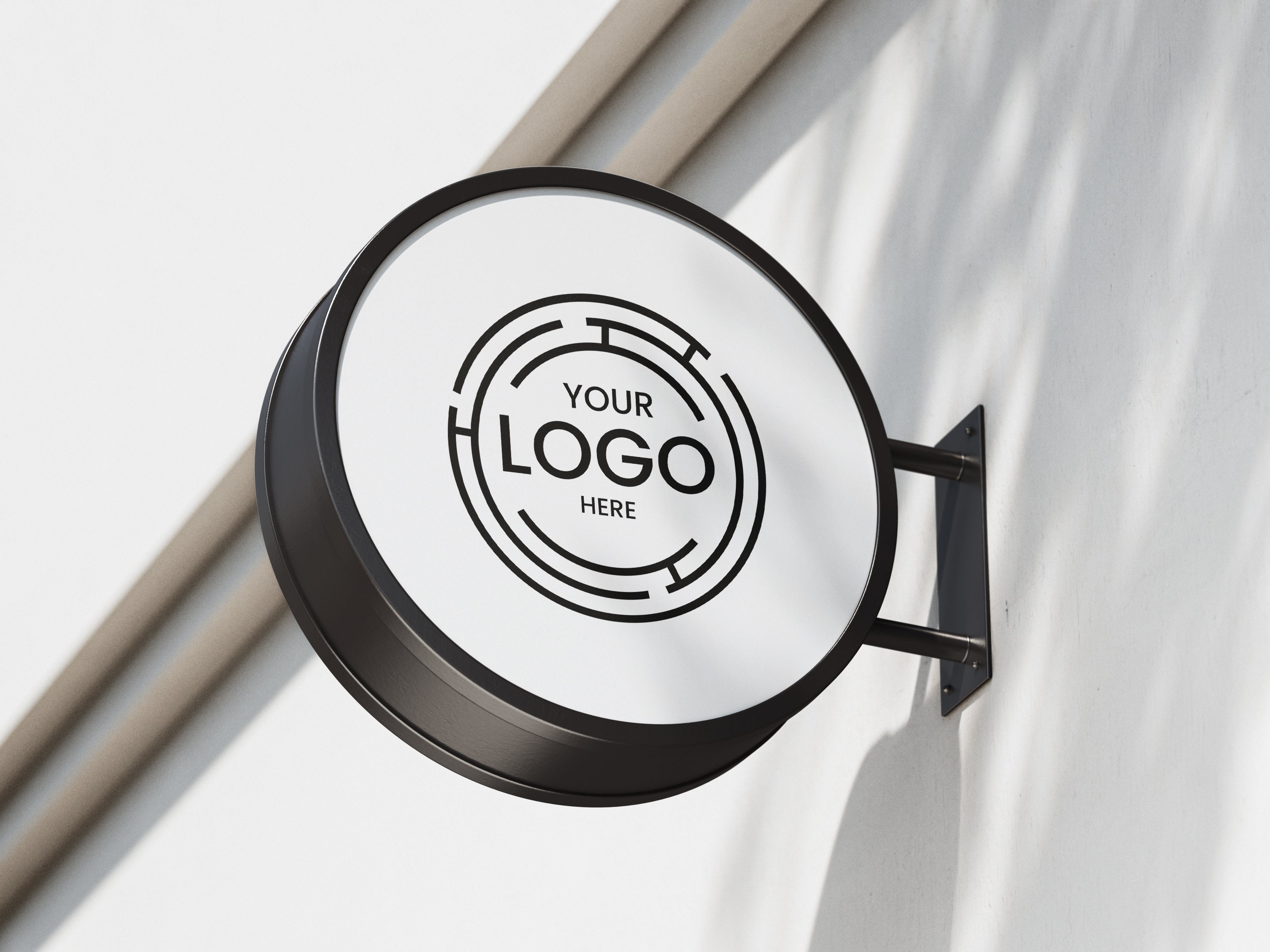 Personalized Double - Two Sided Round Blade Sign - Custom Storefront ...