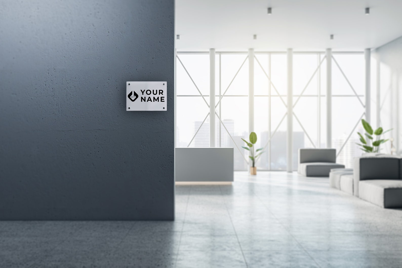 Custom ACM Business Logo Sign - Office Door Decor Modern Design ...