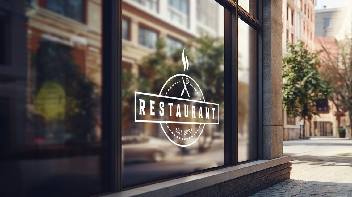 Restaurant Vinyl Window Decal, Standard / Custom Sizes, PEEL AND STICK ...