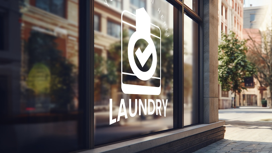 Laundromat - Vinyl Window Decal, Standard / Custom Sizes, PEEL AND ...