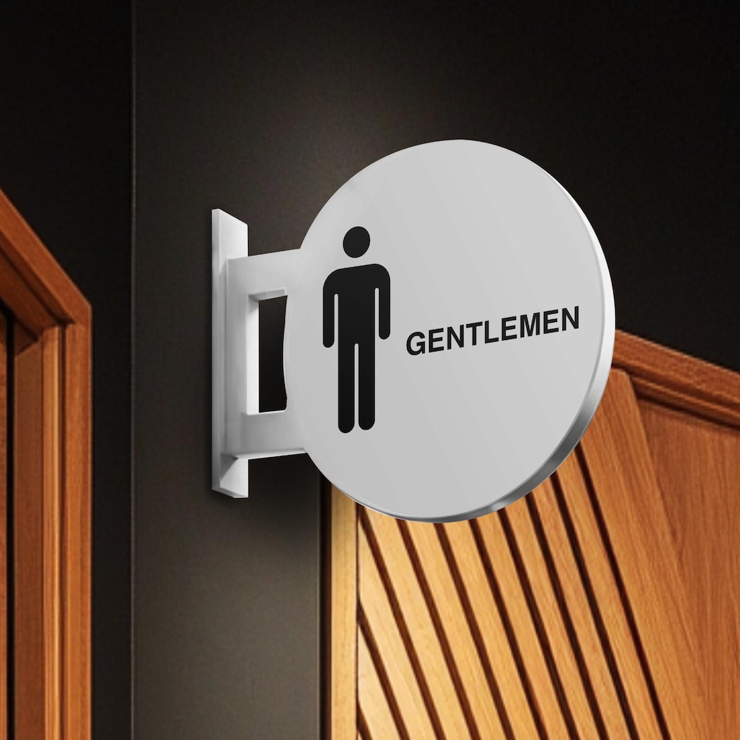 Double Sided Restroom Sign: Indoor Outdoor PVC Business Sign - Etsy