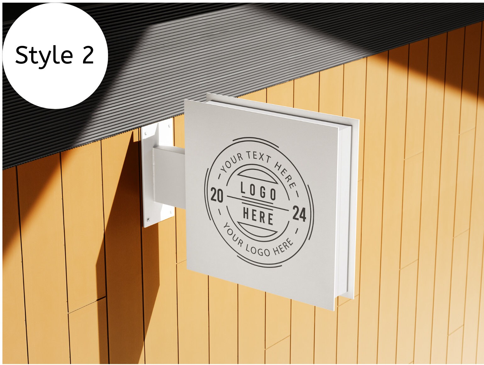 Personalized Double Two Sided Square Blade Sign Custom Storefront ...