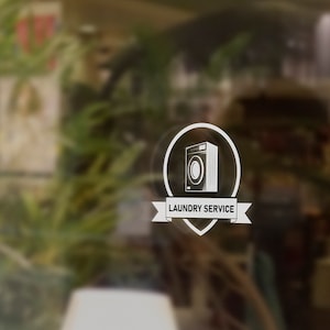 Laundromat Vinyl Window Decal, Standard / Custom Sizes, PEEL AND STICK ...