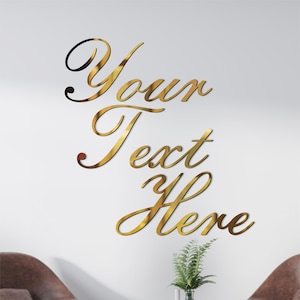 Custom Chrome Gold ACM Letters – Personalized Luxury Wall Decor Signage ...