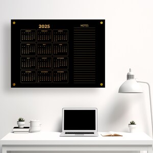Black Acrylic Wall Calendar,family Wall Planner,monthly & Weekly ...