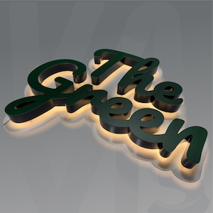 Custom LED Backlit Logo Sign: 3D Acrylic Wall Decor - Etsy
