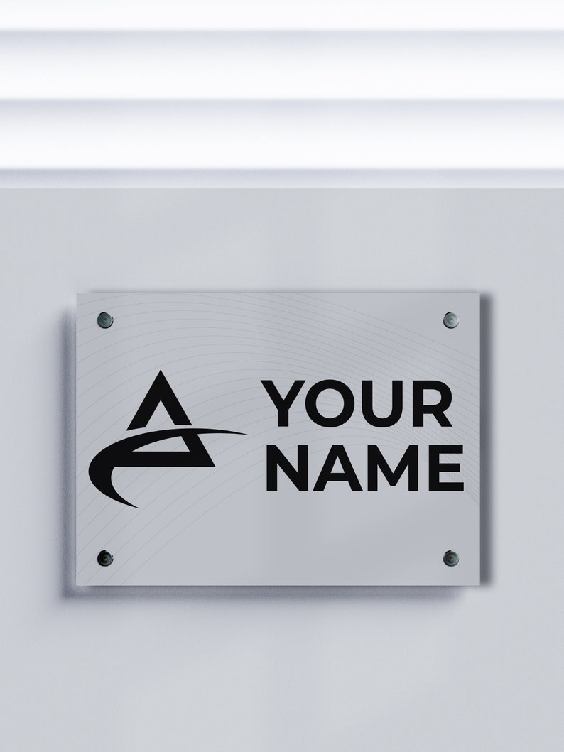 Custom ACM Business Logo Sign Office Door Decor Modern Design Corporate ...