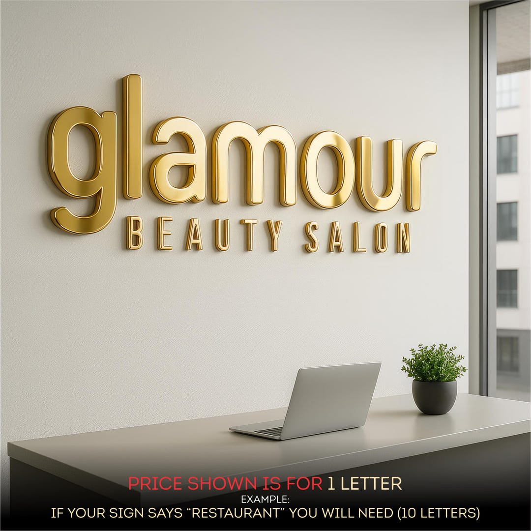 Custom Stainless Steel Channel Letters – Luxury Non-illuminated Metal ...