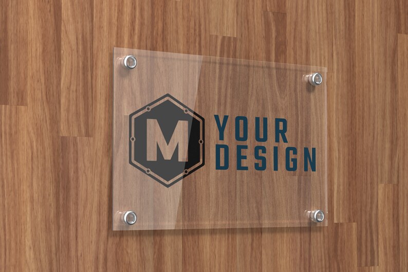 Custom Acrylic Business Logo Sign Office Door Decor Clear Frosted ...