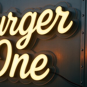 Custom Illuminated 3D Sign – Personalized Light-up Business Logo on ...